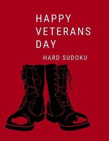 Happy Veterans Day: 100 Hard Sudoku Puzzles In Large Print | Buy Online ...