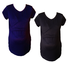 Maternity & Breastfeeding Cap Sleeve- 2 Pack-Navy & Black | Shop Today ...