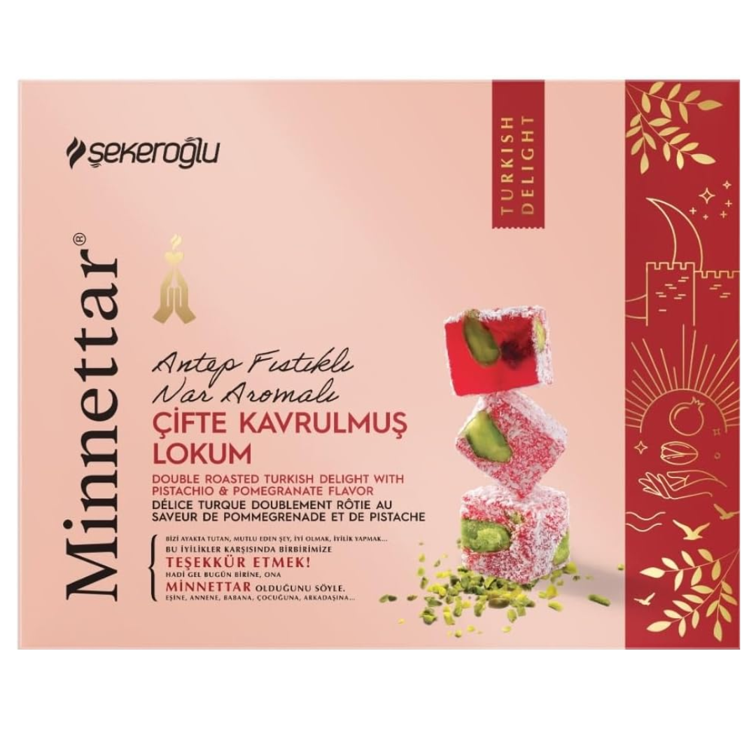 Sekeroglu Turkish Delight Pistachio Pomegranate 300g | Authentic ...