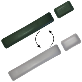 Double-sided PU Leather Keyboard & mouse wrist support - Olive Green ...