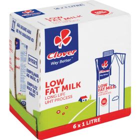Clover Long Life Milk Low Fat - 6 x 1L | Shop Today. Get it Tomorrow ...