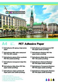 Printable Vinyl Sticker Paper A4 Adhesive - Silky Silver (10 Sheets ...