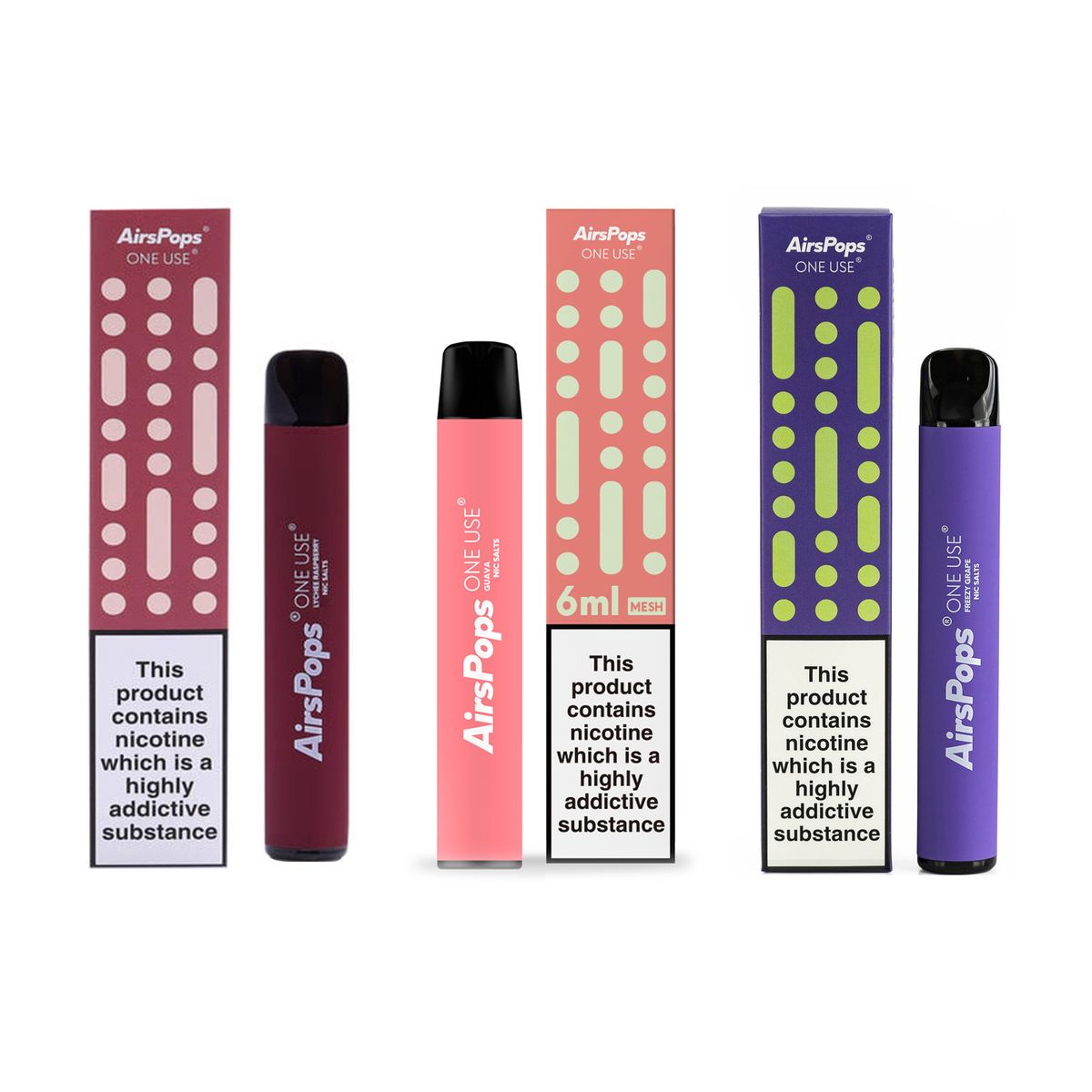 AirsPops One Use 3 x Disposable -Lychee R-Guava-Freezy G | Shop Today ...