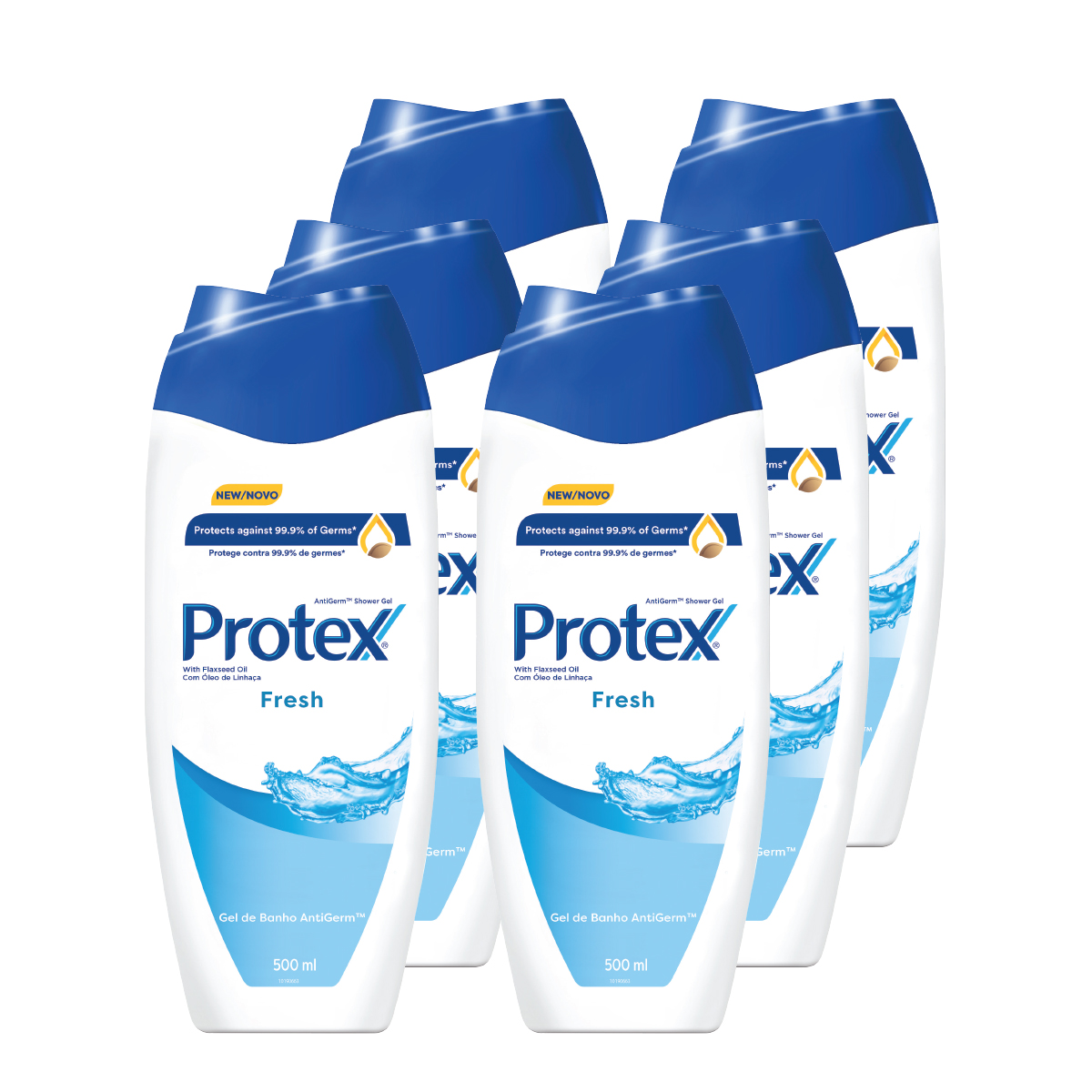 Protex Fresh Antigerm Shower Gel - Body Wash, Bulk Offer - 6 X 500ml ...
