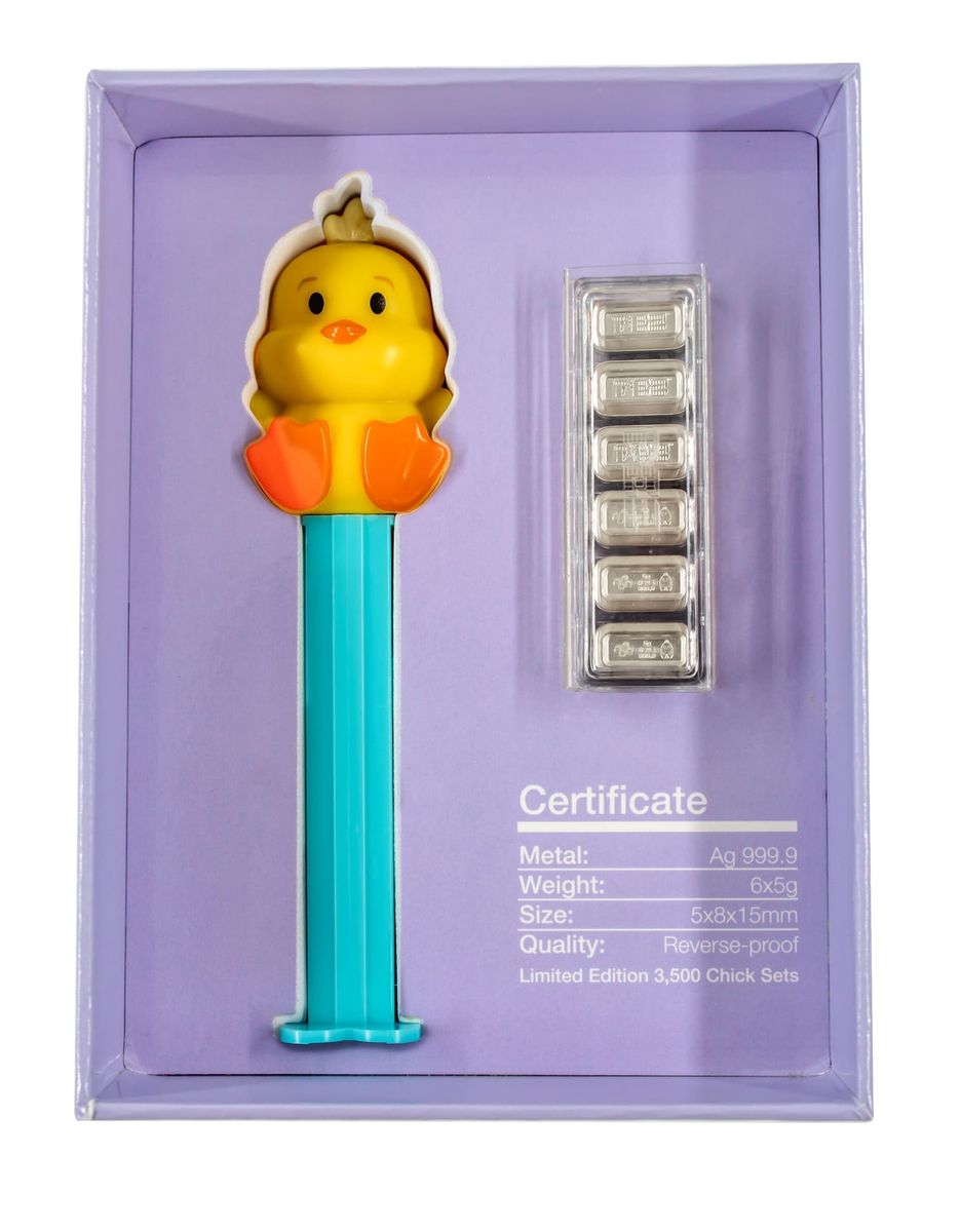 PEZ Happy Spring Silver Bar & Dispenser - Limited Edition Candy ...