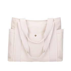 Large Capacity Shoulder Tote Bag With Multiple Compartments - Beige ...
