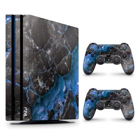 Decal Skin Sticker Compatible with PS4 Pro: Carbon Stone Blue | Shop ...