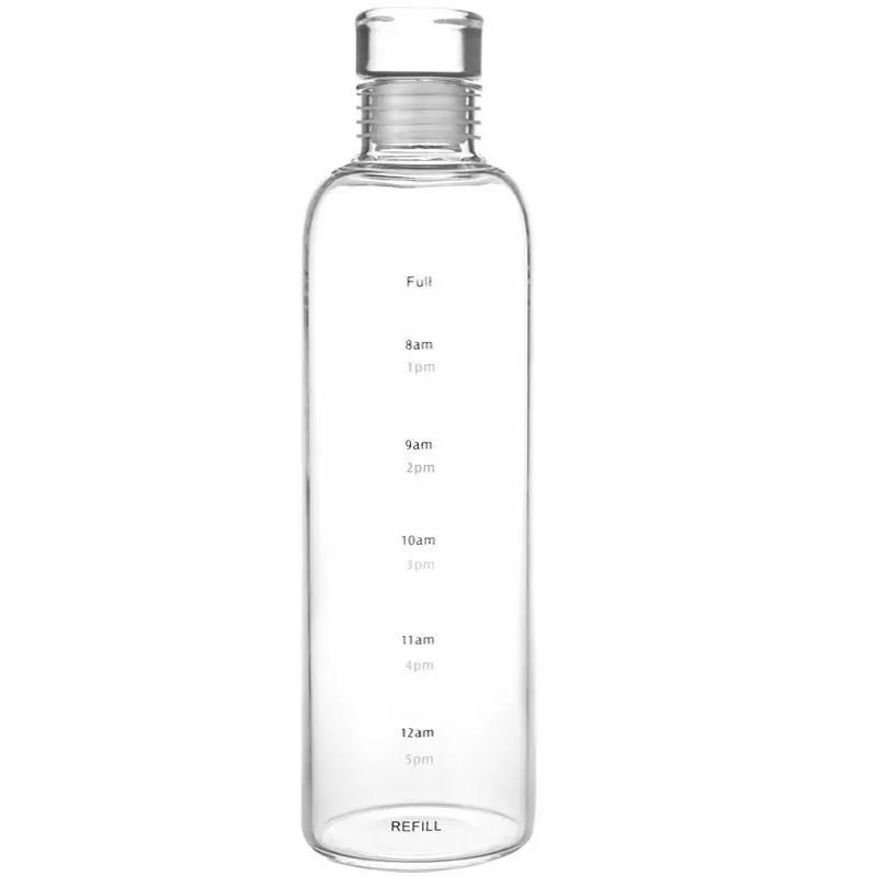 Transparent Glass Water Bottle With Timer Maker | Shop Today. Get it ...