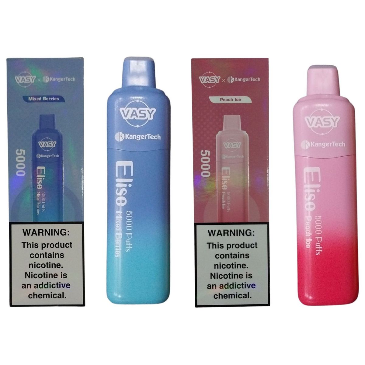 VASY 5000 Puff Rechargeable Disposable Vape Combo MixedBerries/PeachIce | Shop Today. Get it ...
