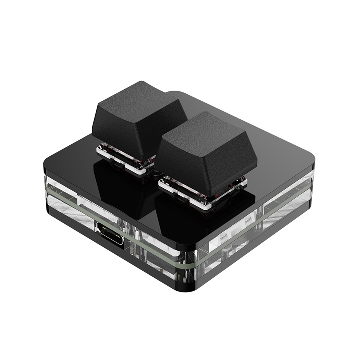 Mini Keyboard 2 Key RGB Macro OSU Keypad for Gaming Working, White B ...