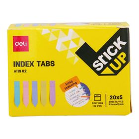 Deli - Index Tabs 43×12mm PP Tab Arrow - 5 Colors x 48 Pack | Shop ...