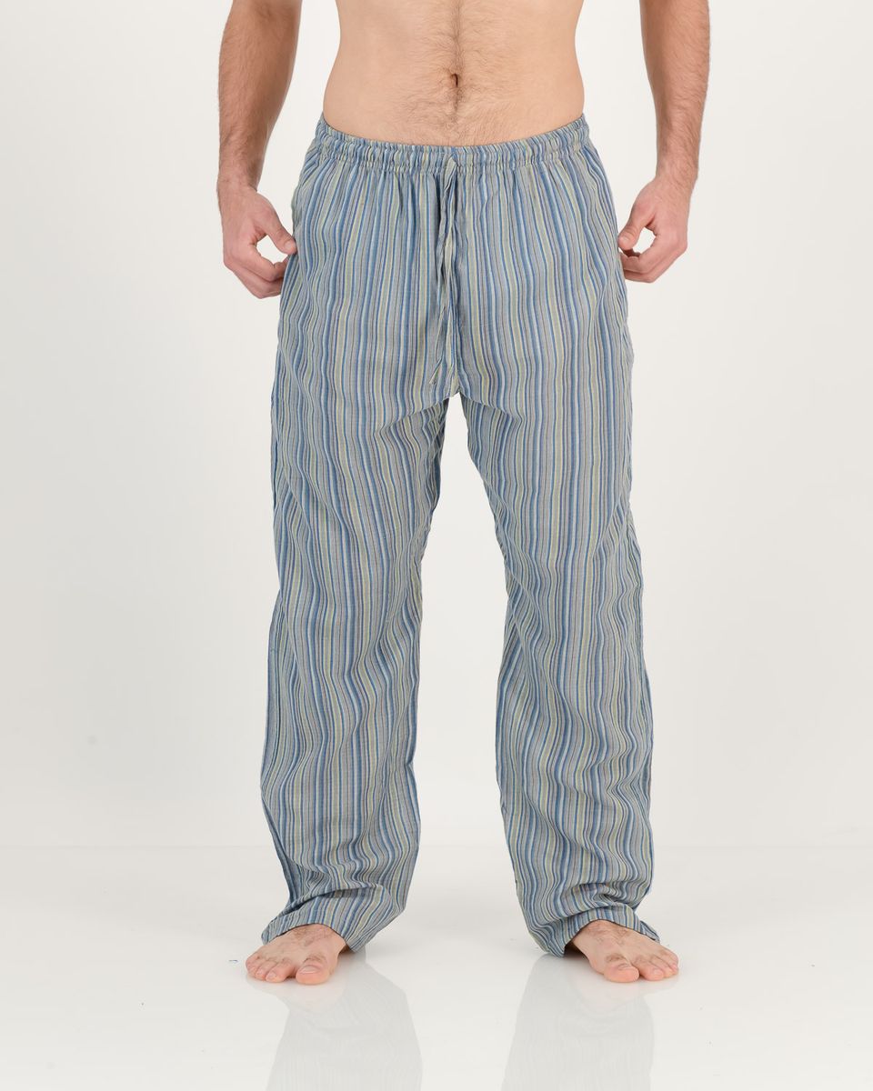 SKA Nepalese Vertical Striped PE Pants Trousers - Grey Blue | Shop ...