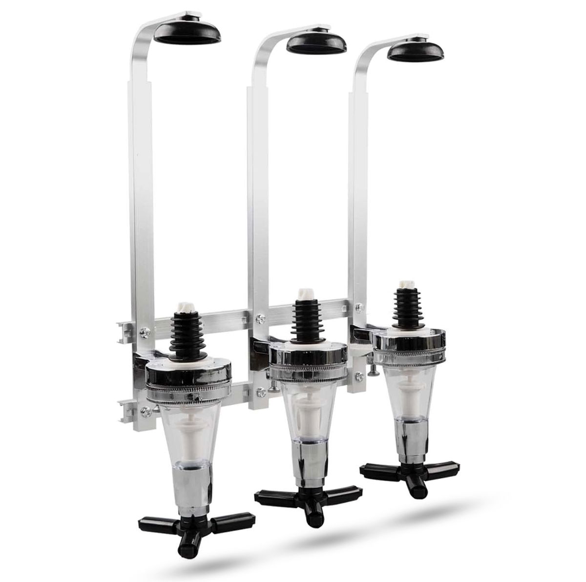 3 Bottle Wall Mounted Dispenser Optic Wine Liquor Stand Home Party Bar ...