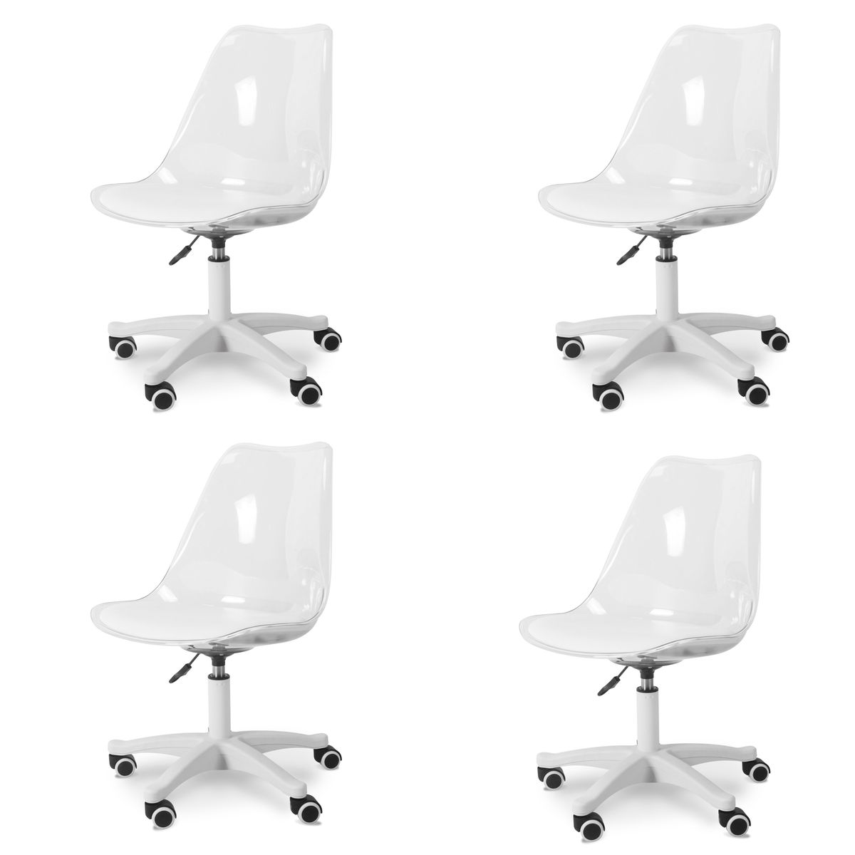 Transparent Office Chairs - Set of 4 | Shop Today. Get it Tomorrow ...
