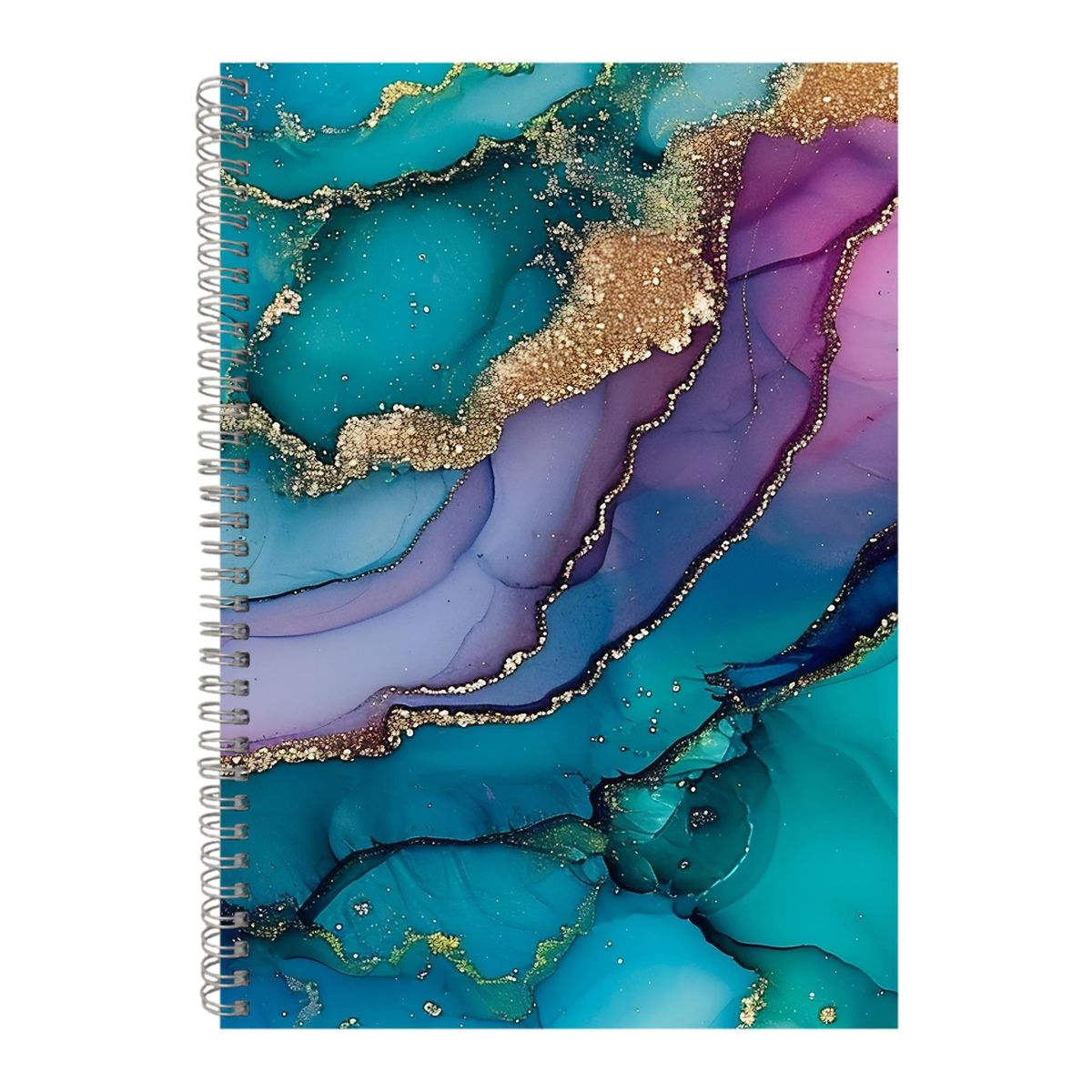 Purple A4 Notebook Spiral and Lined Trendy Pattern Graphic Notepad Gift ...