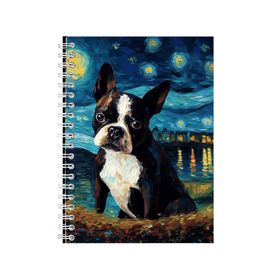 BOSTON TERRIER 2 Starry Night Notebook Dog Gift Idea Notepad Pad 108 ...