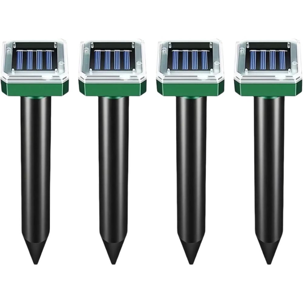 Mole Repellent Solar Powered for Lawns 4 Pack Gopher Repellent ...