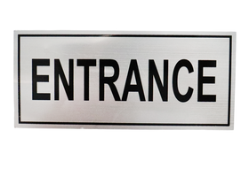 Aluminium Sign (20cm x 9cm) - Entrance | Shop Today. Get it Tomorrow ...