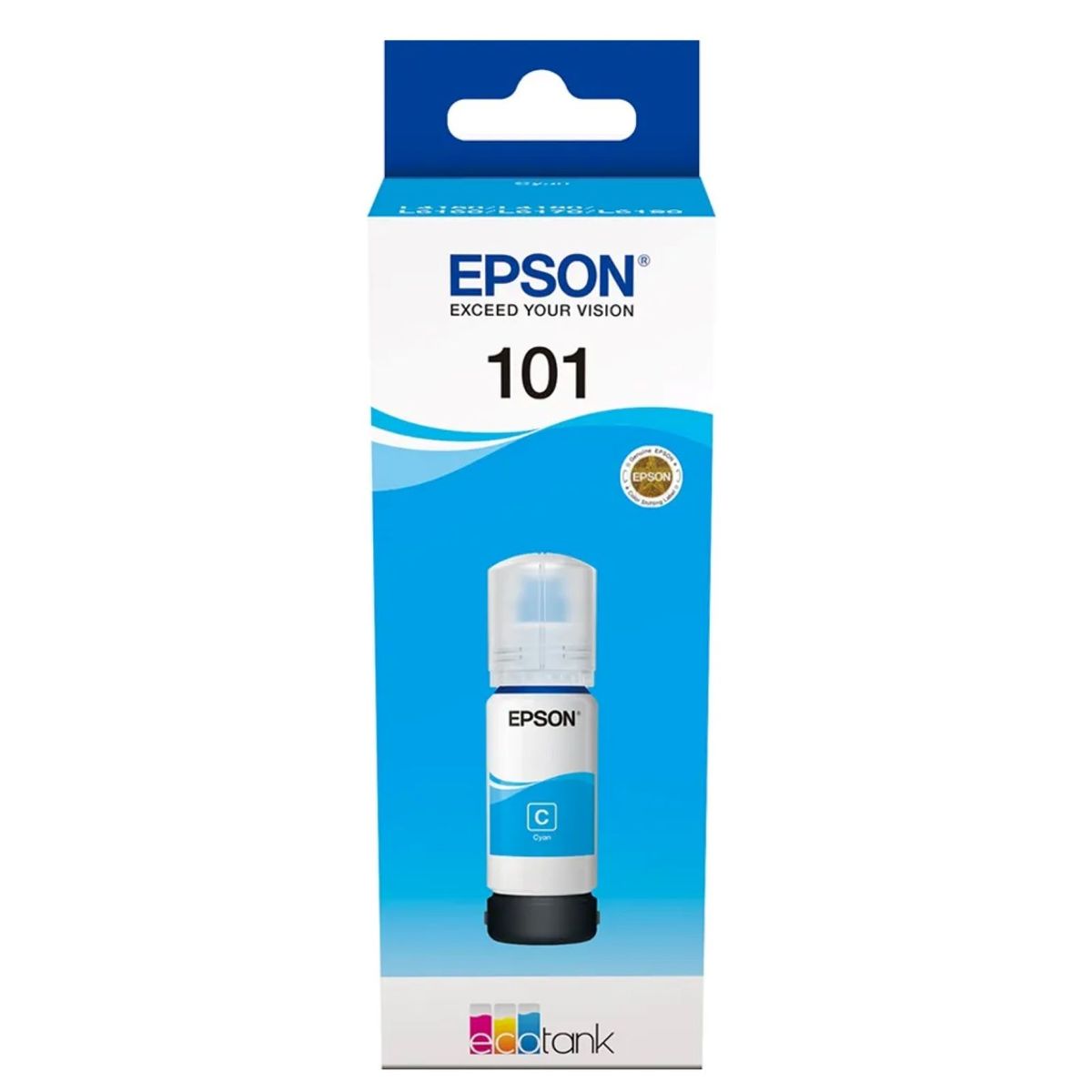 Epson 101 EcoTank Ink Bottle - Cyan Ink for Printer Refill - 70ml ...