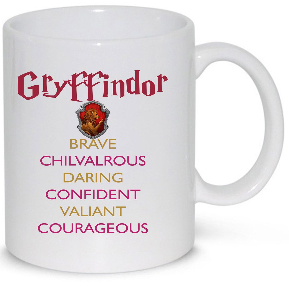 Harry Potter Gryffindor House Motto Ceramic Coffee Mug (11Oz Standard ...