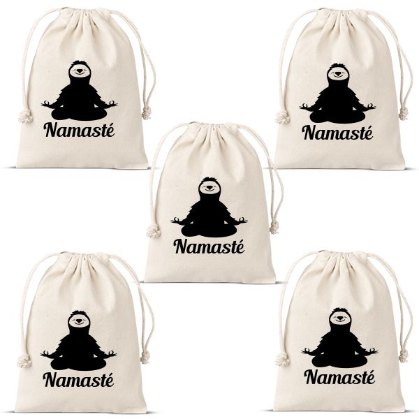 Namaste Sloth Drawstring Bags - Set of 5 | Shop Today. Get it Tomorrow ...
