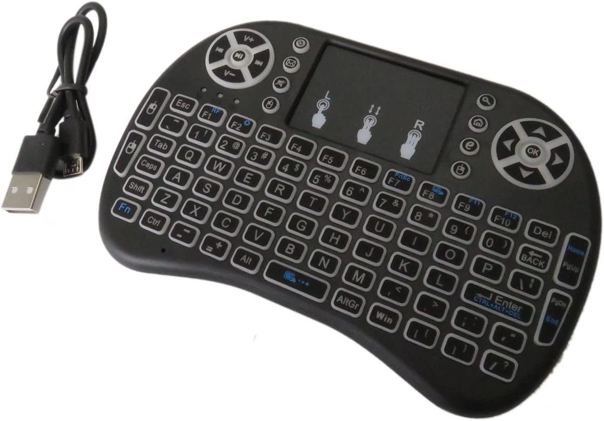 Mini 2.4GHz Backlit Wireless Keyboard Touchpad for PC TV Box Android ...