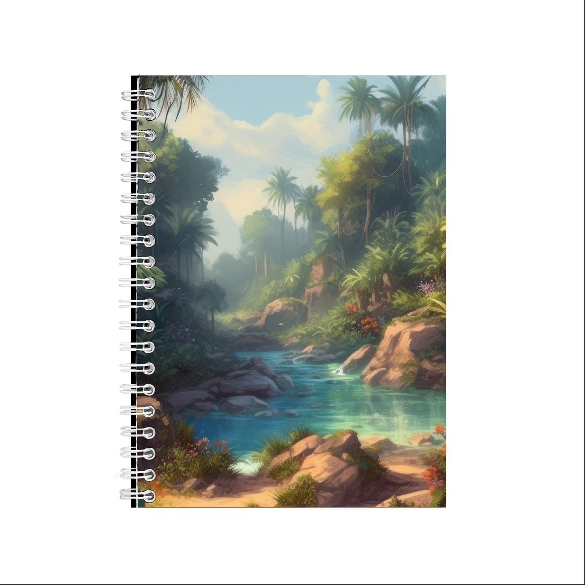 Water A5 Notebook lines Pad for Work Tropical Graphic Design Present ...