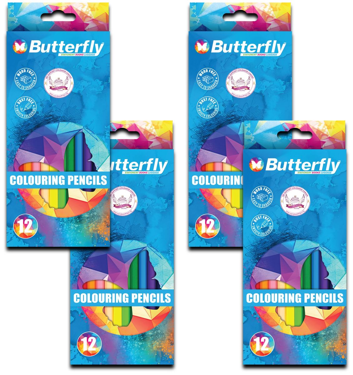 Butterfly Colour Crayons - Pencil (12) Wood-Free X4 | Shop Today. Get ...