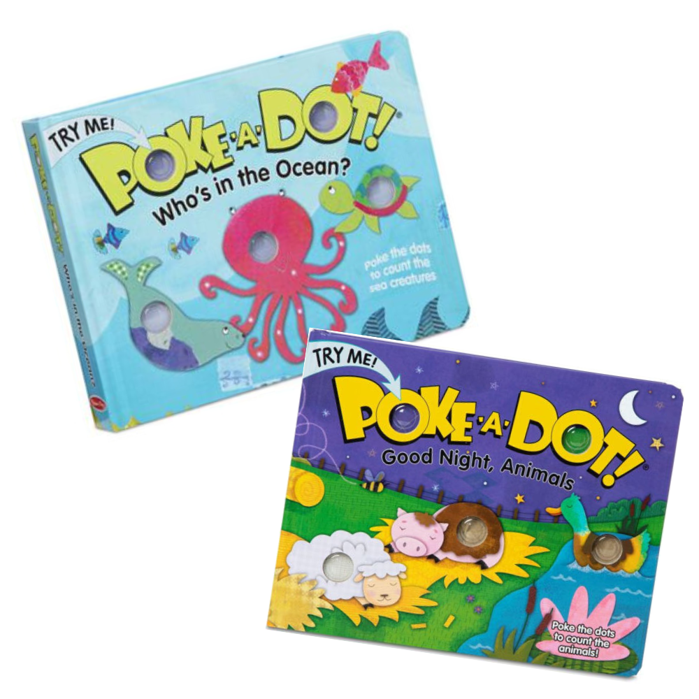 Melissa & Doug Poke-A-Dot Books - Goodnight Animals & Oceans - Pack of ...