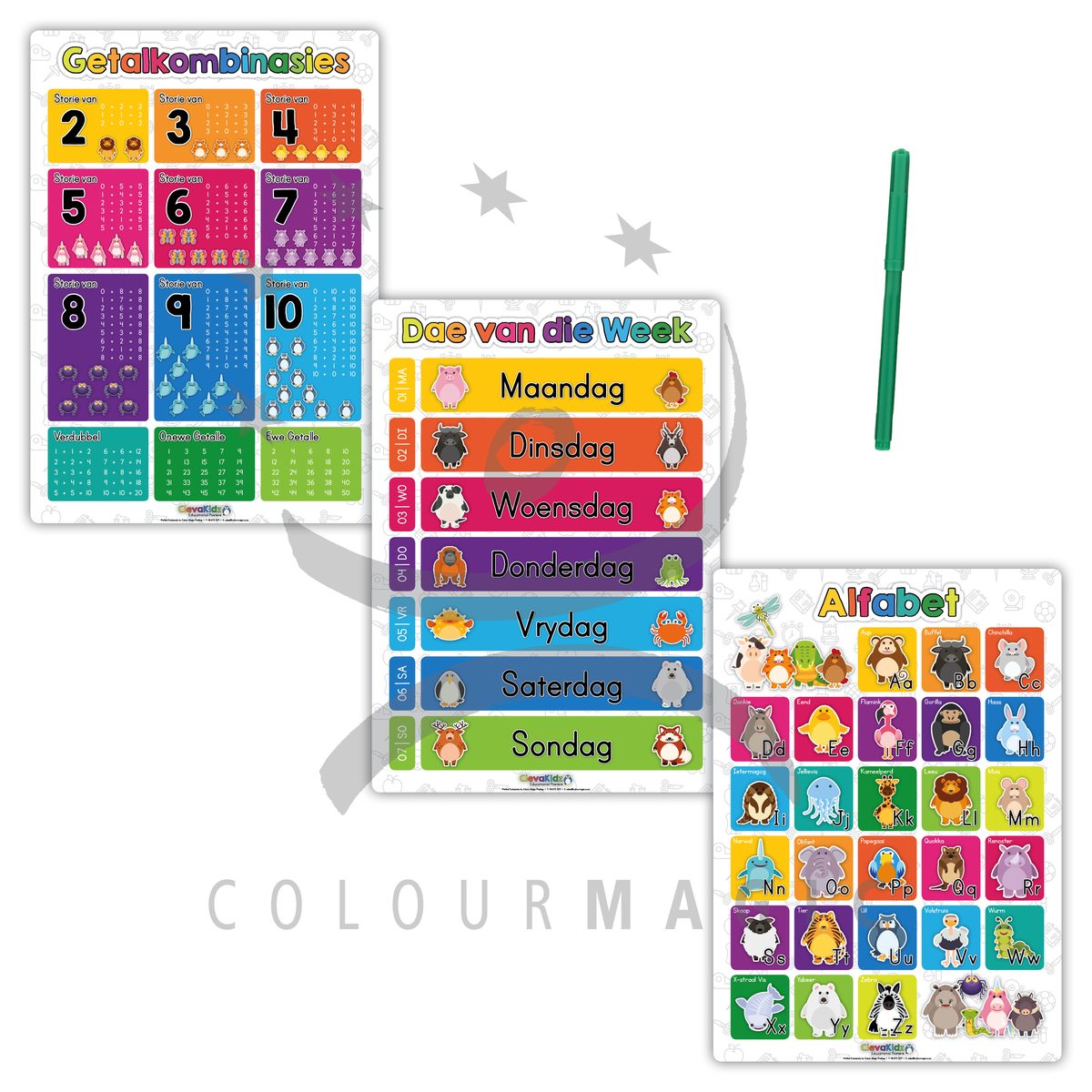 ClevaKidz – Educational Posters – Afrikaans Set 1st Edition | Shop ...