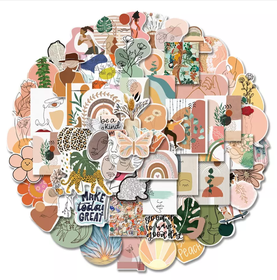 50Pcs Bohemian Boho Style Artistic Stickers Variety Pack | Shop Today ...