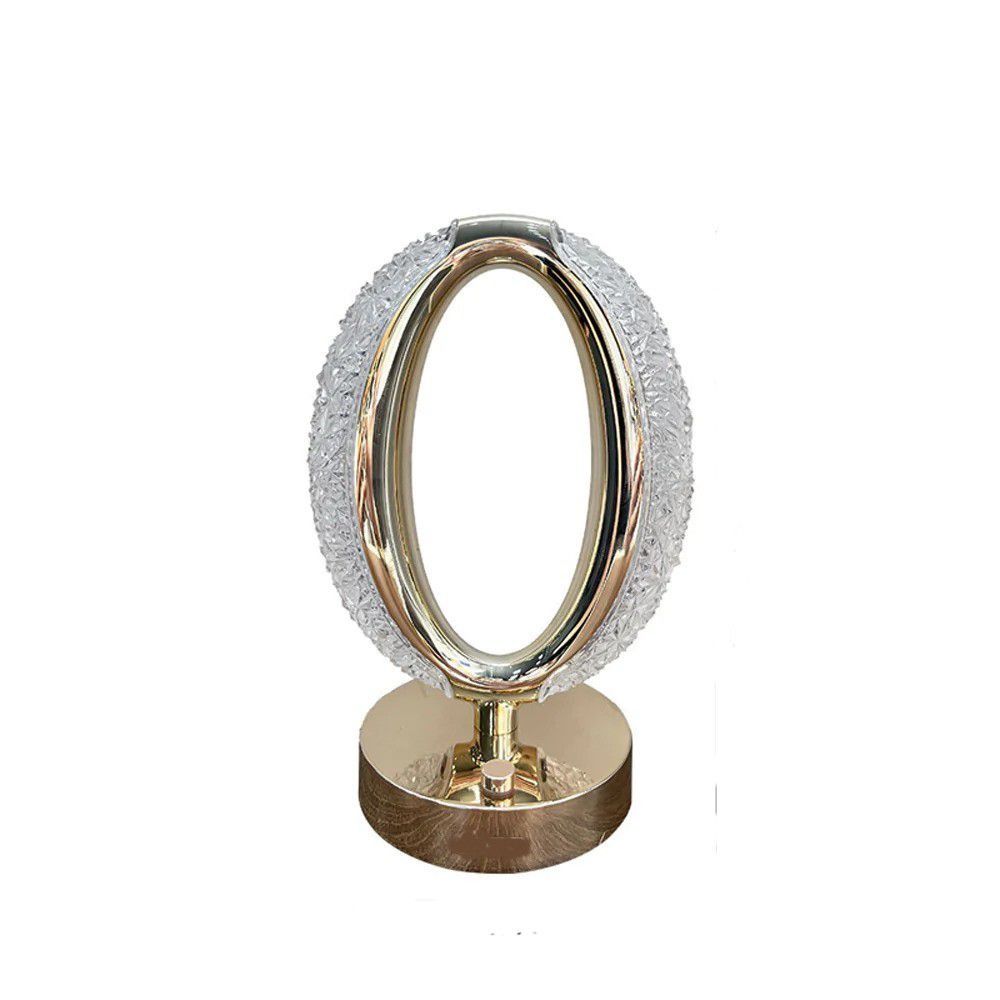 LED Crystal Lamp USB Rechargeable, Table Lamp 3 Color Acrylic Desk ...