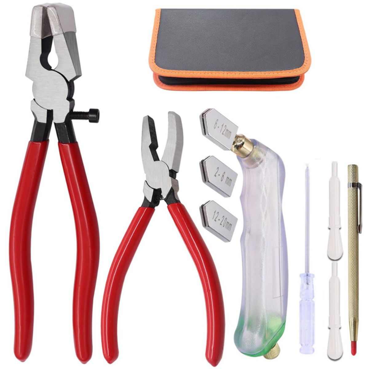 10Pcs Premium Glass Running Breaking Pliers and Pistol Grip Cutter Set ...