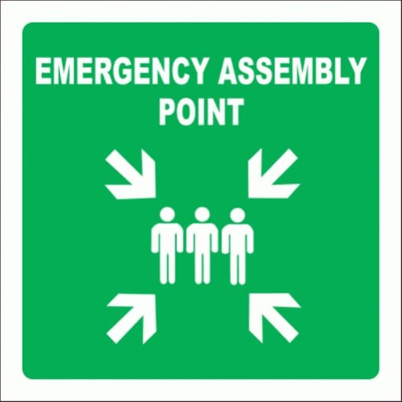 Emergency Assembly Point Sign 700x700 On ABS | Shop Today. Get it ...