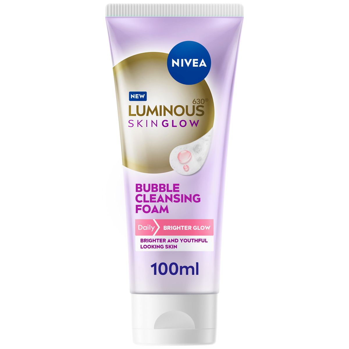 NIVEA LUMINOUS 630 Skin Glow Bubble Face Cleansing Foam Brighter Glow ...