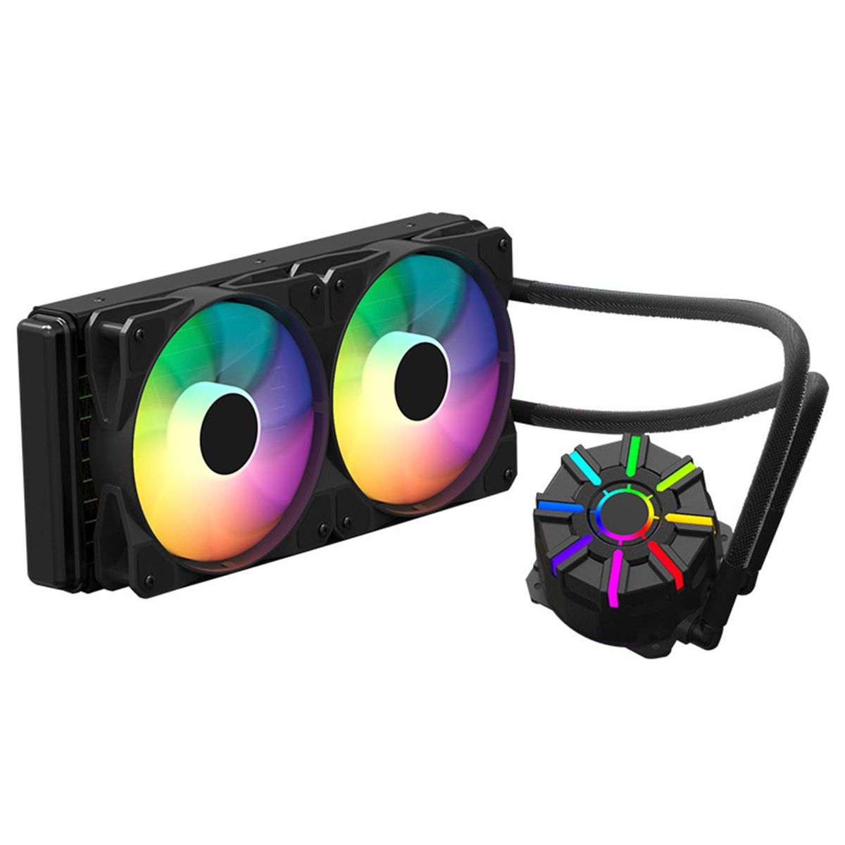 CPU Water Cooler High Efficiency Radiator Liquid Cooler AMD Compatible ...