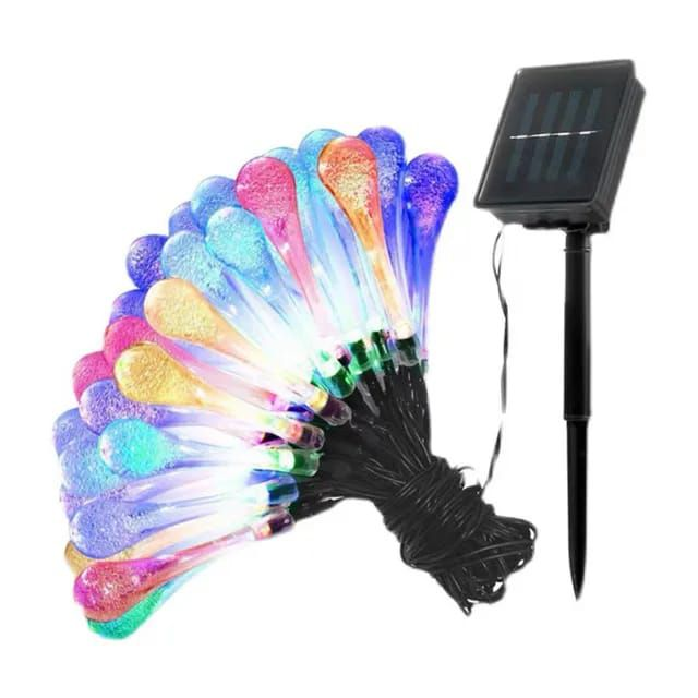 9.5M Solar Powered Water Drops String Light RGB | Shop Today. Get it ...