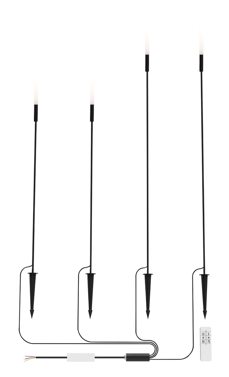 Bright Star Lighting GS023 4-Piece LED Garden Spike Light Kit - Matt ...