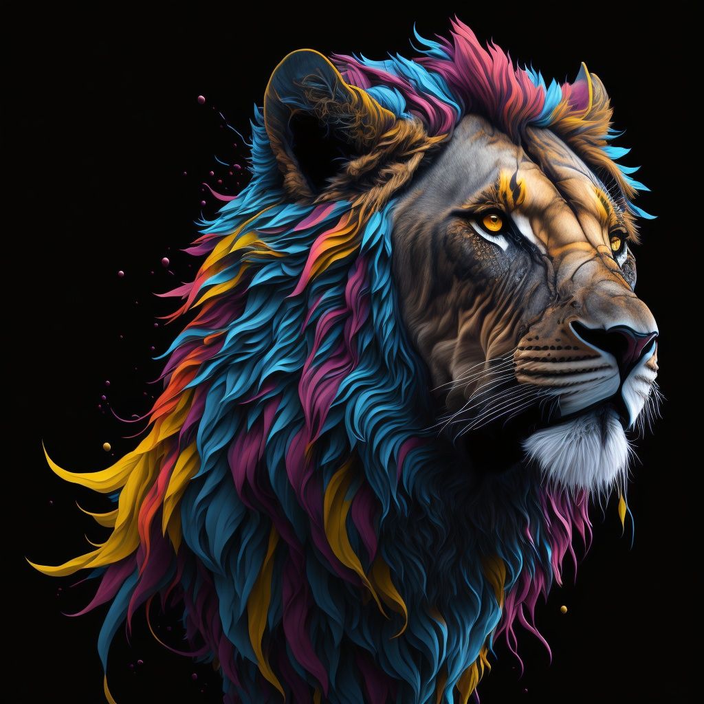 Canvas Wall Art - Lion Abstract 03 Artwork | Shop Today. Get it ...
