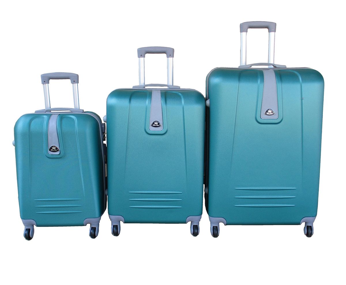 Stylish Light Green Luggage Set - 3 Piece Durable Spinner Suitcases ...