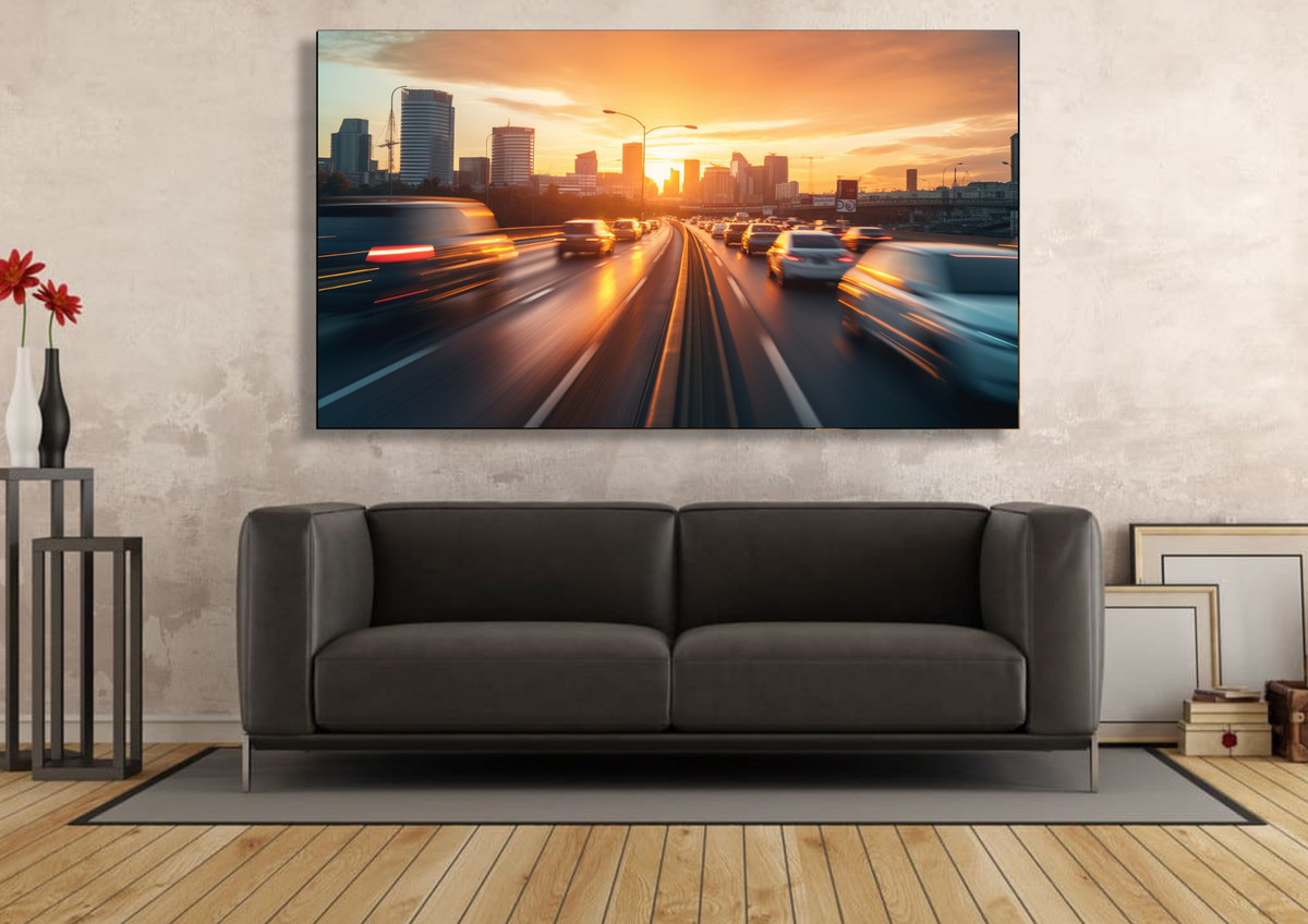 Canvas Wall Art - Sunset Commute Abstract - HC1136 | Shop Today. Get it ...