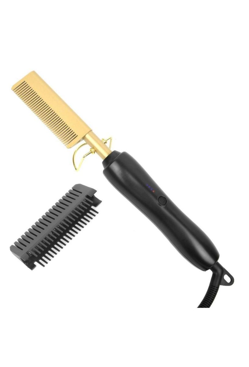 Electric Hair Hot Comb - 2 in 1 Straightener/Curling iron by Style It ...