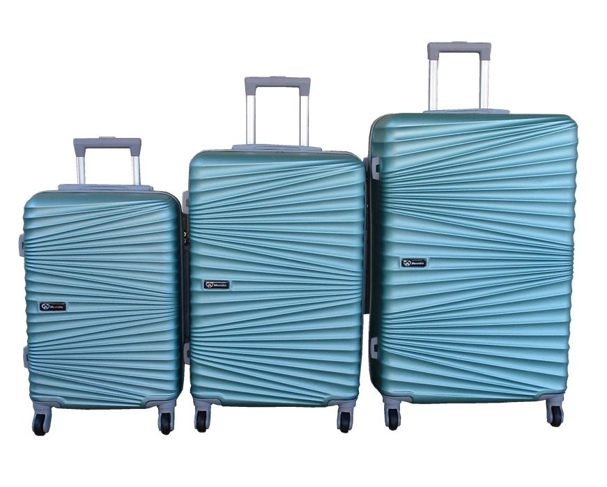 3-Piece Travel Luggage Suitcase Bag Set-Stylish, and Convenient - Green ...