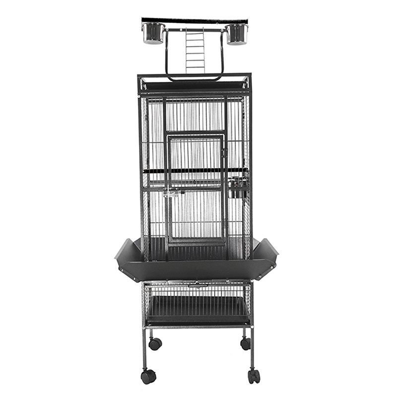 Pet Bird Parrot Black Large Metal Bird Playground Nest Cage (115CM ...