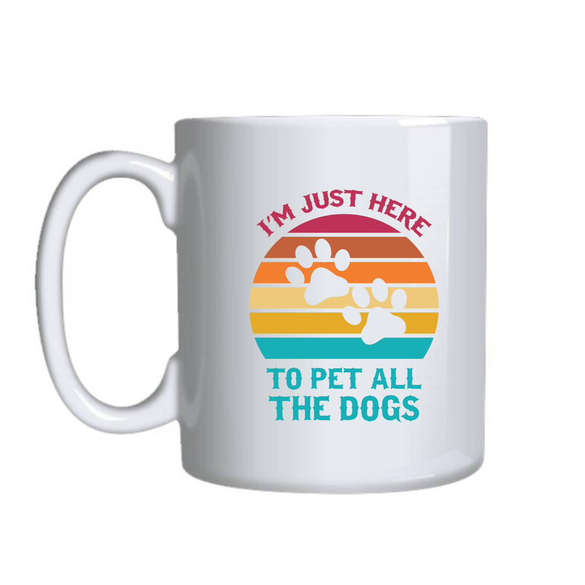 Petting Dogs Coffee Mugs for Dog Lovers Funny Graphic Birthday Present ...