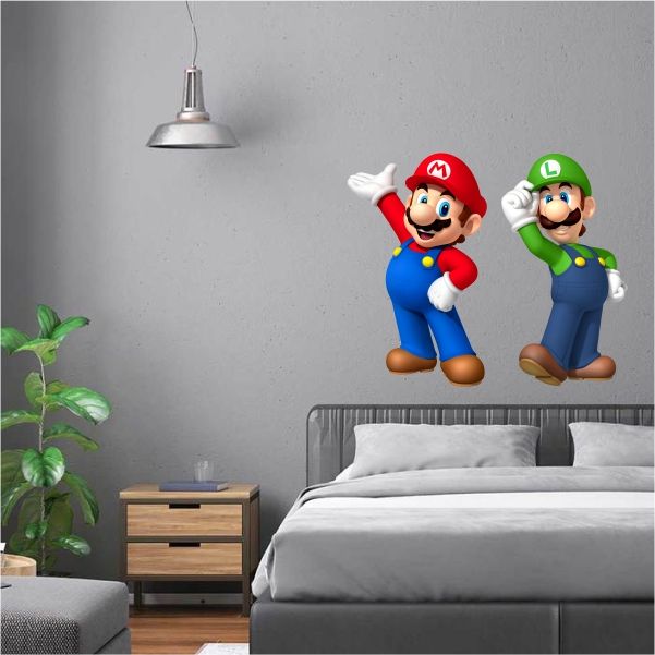Luigi and Mario Saying Hello Wall Art | Shop Today. Get it Tomorrow ...