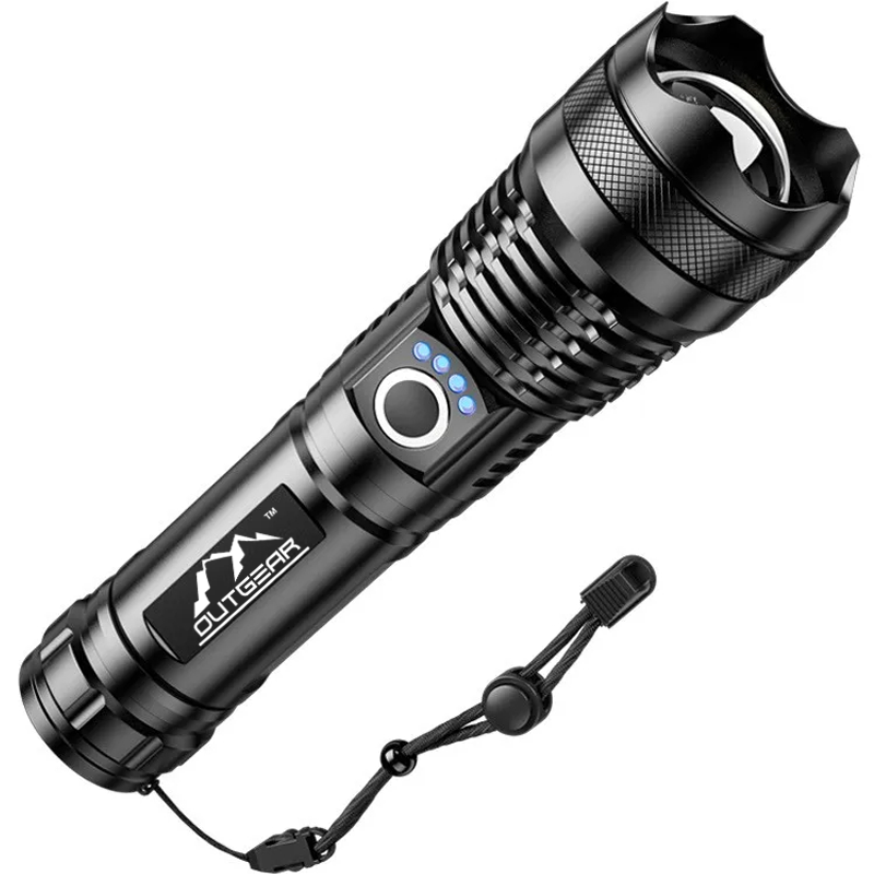 OutGear SuperBeam Flashlight Torch - 2000 Lumens, 300m Range ...