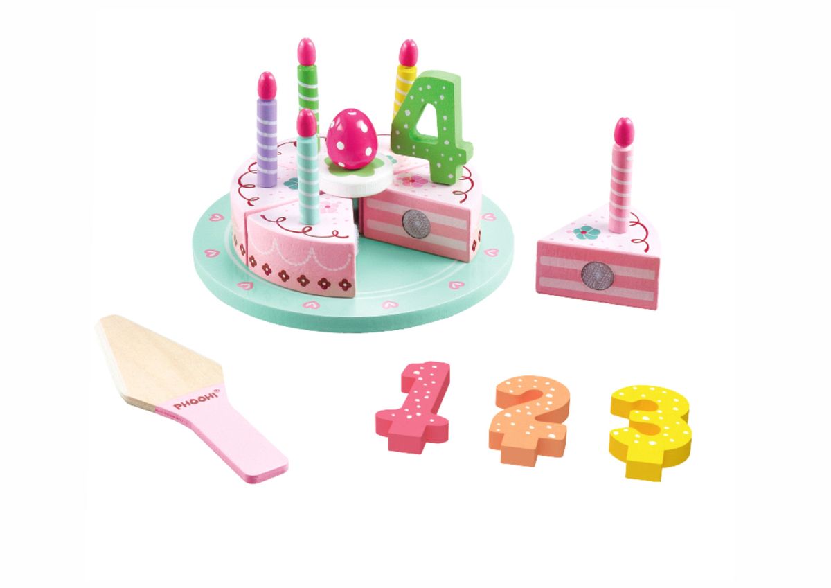 Wooden Play Toy Birthday Cake Set- 18 Pieces | Shop Today. Get it ...