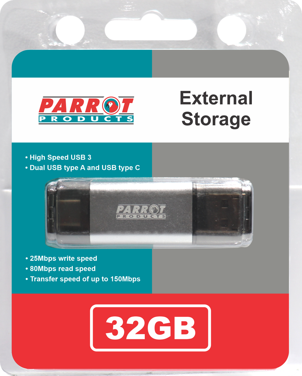 External Storage USB 3 Type A + USB C 32GB Flash Drive | Shop Today ...