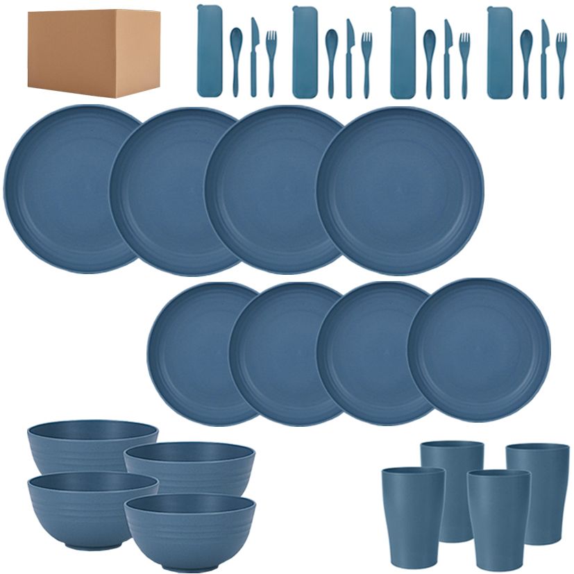 Family Indoor and Outdoor Dinnerware - Gift Box Set for 4 - 32 Pieces ...